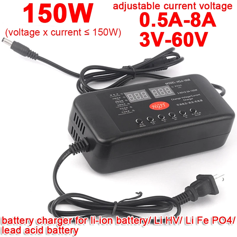 150W-Smart-Lithium-Battery-Charger-3V-60V-8A-Voltage-Current-Adjustable ...