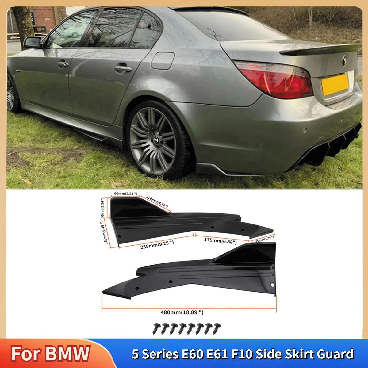 For BMW 5 Series E60 E61 F10 Car Universal Rear Bumper Protector ...