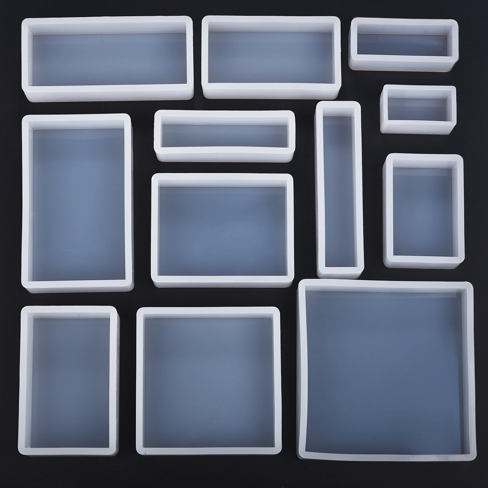 DIY Cuboid Cube Mold Epoxy Resin Glue Silicone Mold DIY Jewelry Pendant ...
