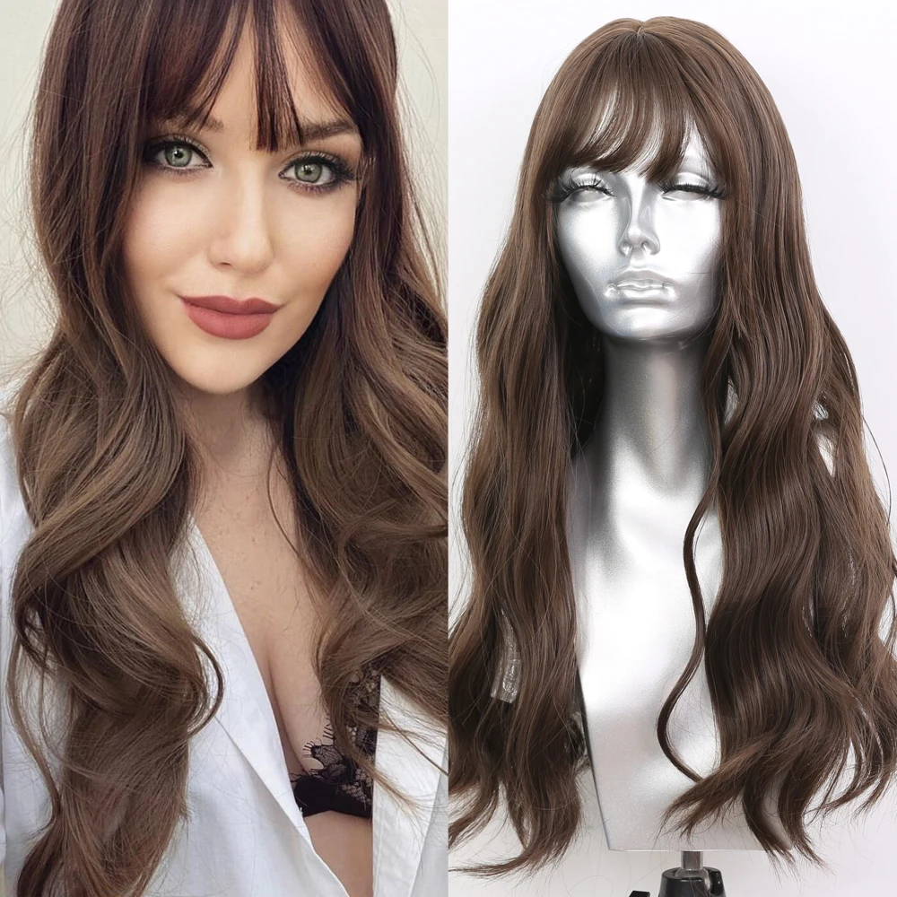 Sivir-24inch-Long-Brown-Synthetic-Wigs-with-Bangs-Layered-Wavy-Heat ...