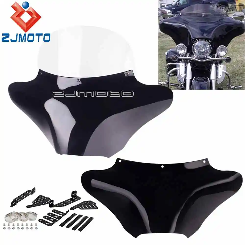 Universal Motorcycle Batwing Wind Fairing Kit For Harley Hyosung ...
