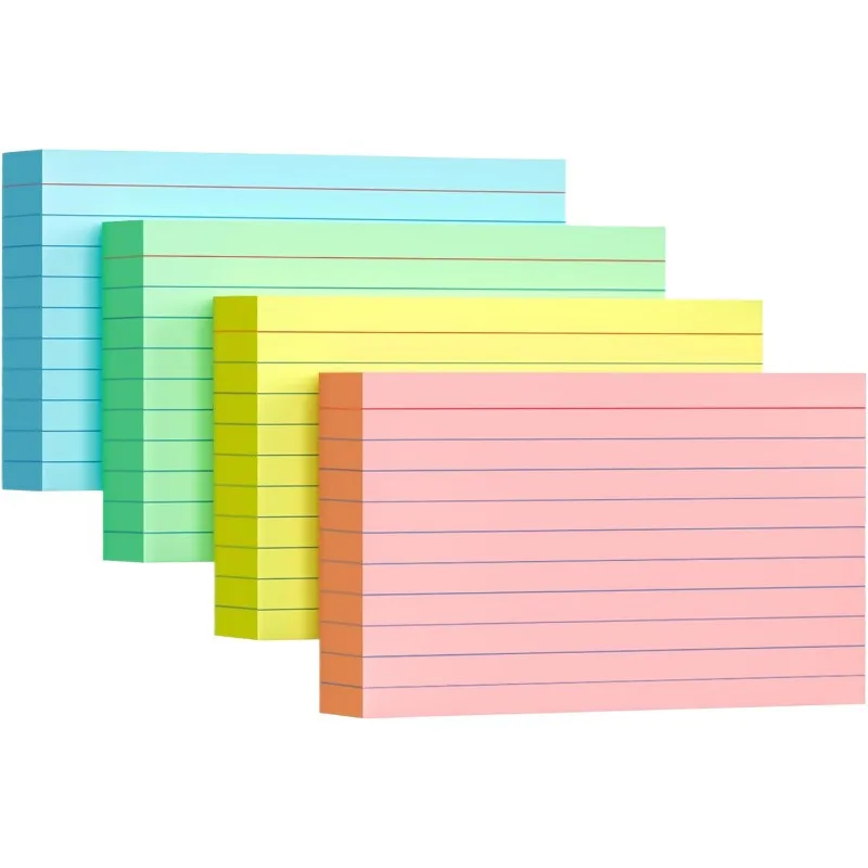 Colorful Index Flash Cards for Efficient Learning,Study Notecards with ...