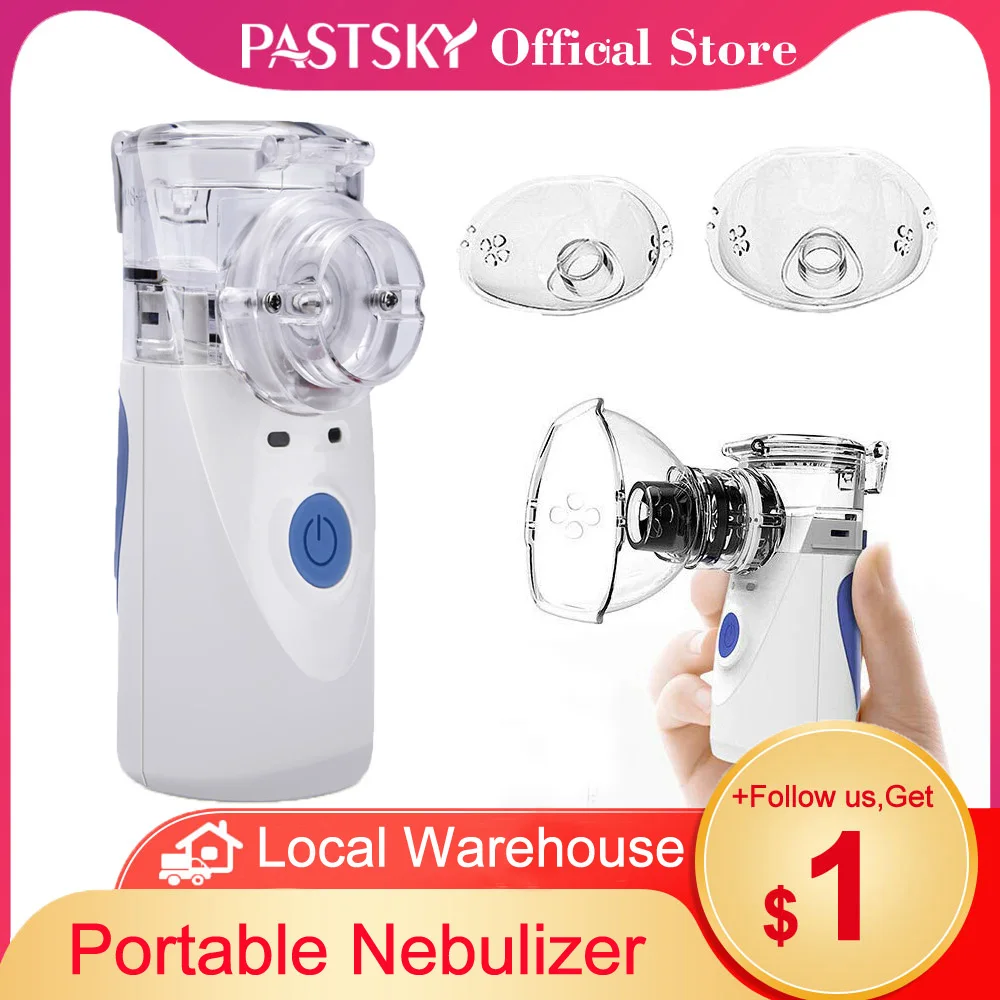 Us Stock Portable Nebulizer Inhaler Adult Nebulizador Portatil Medical ...