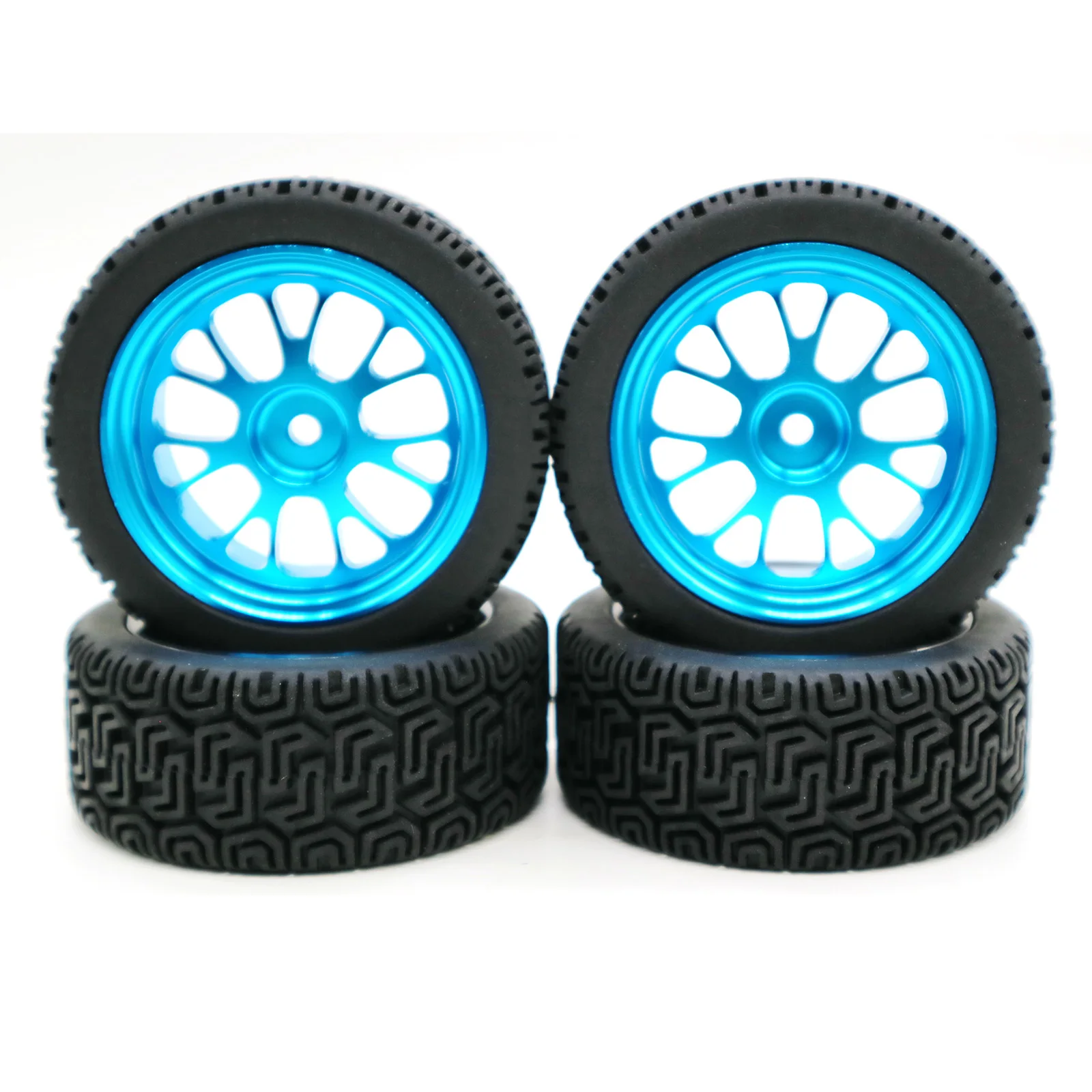 DWNRC-RC-7MM-Hex-Hub-Wheel-Rims-Rubber-Tires-Diameter-68MM-Compatible ...