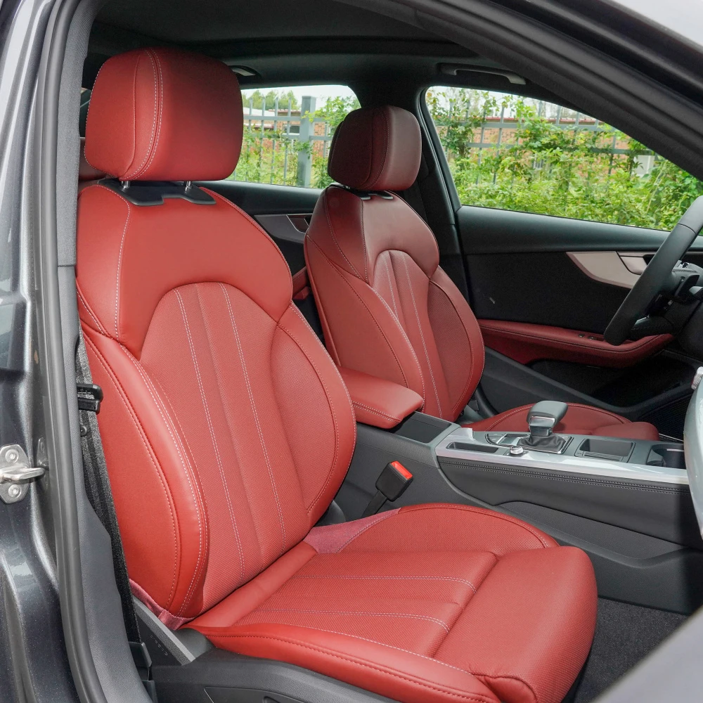 For Audi A4 B9 8w 2016 2017 2018 2019 2020 2021 2022 Custom Faux Leather Car Seat Covers Set Full Surrounded Interior Accessory Automobiles Seat