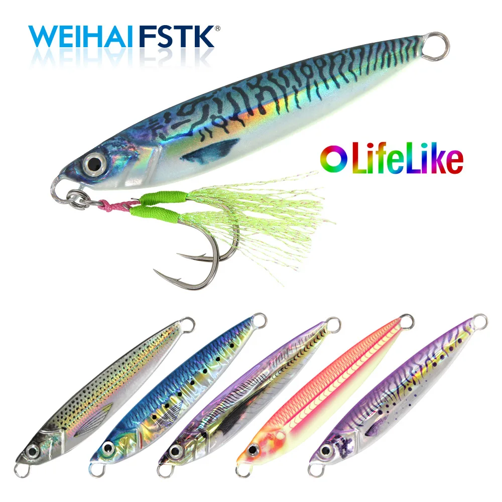 metal jig shore jigging Sea fishing Slow Jig lifelike Metal Jigging Slow Jigging Spoon 3D Print ...