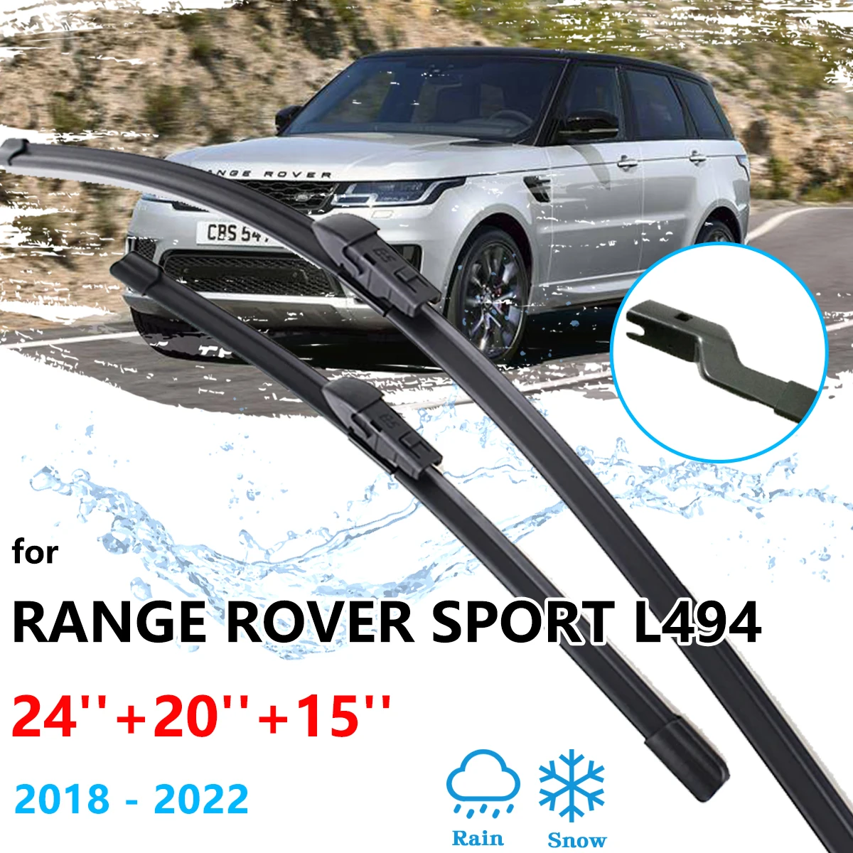 For Range Rover Sport L494 2018~2022 MK2 Front Rear Wiper Blades Set ...