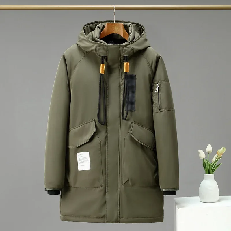 Big-Man-Winter-Mid-length-Brushed-Thickened-Fashion-Jacket-Fat-Brother ...