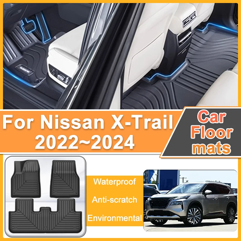 LHD Car Floor Mat for Nissan X-Trail X Trail XTrail Rogue T33 2022~2024 ...