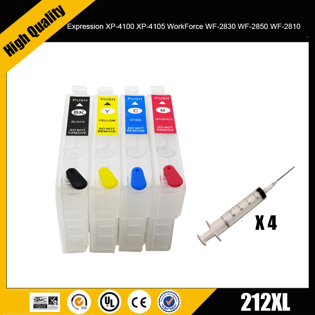 Eikshop 212 212xl Refillable Ink Cartridge No Chip For Epson Expression ...