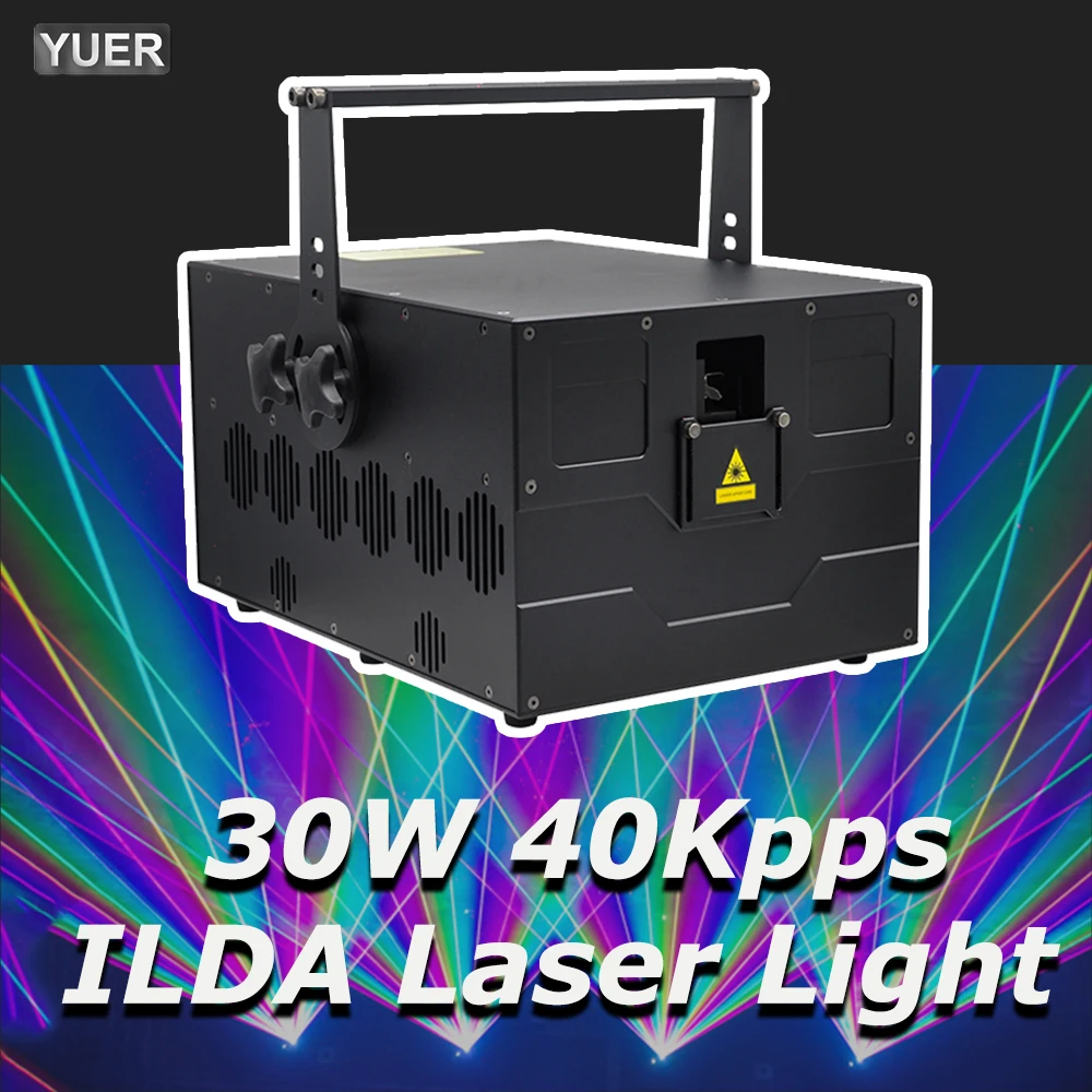 NEW-High-Power-30W-40Kpps-RGB-Laser-Light-Scanning-Animation-Laser ...