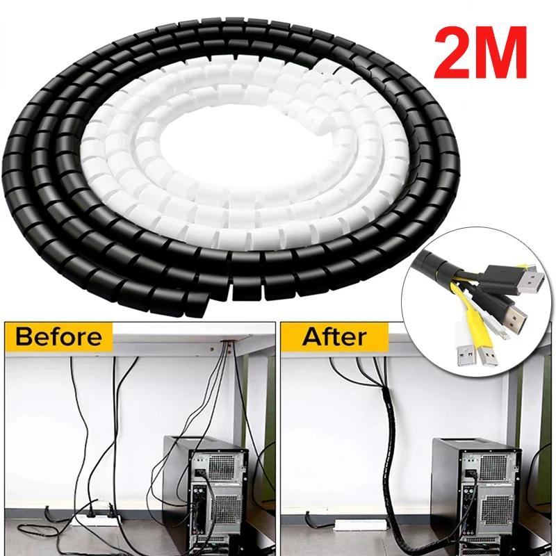 2M-Flexible-Cable-Wire-Protector-Organizer-Tube-8mm-10mm-28mm-Spiral ...