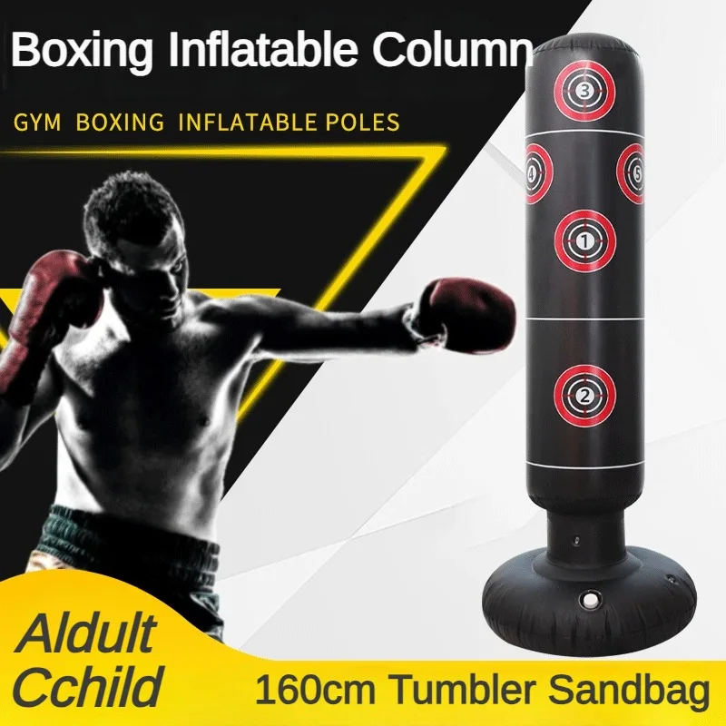 Boxing-Inflatable-Sandbag-Fitness-Tumbler-Boxing-Pillar-Adult-Children ...