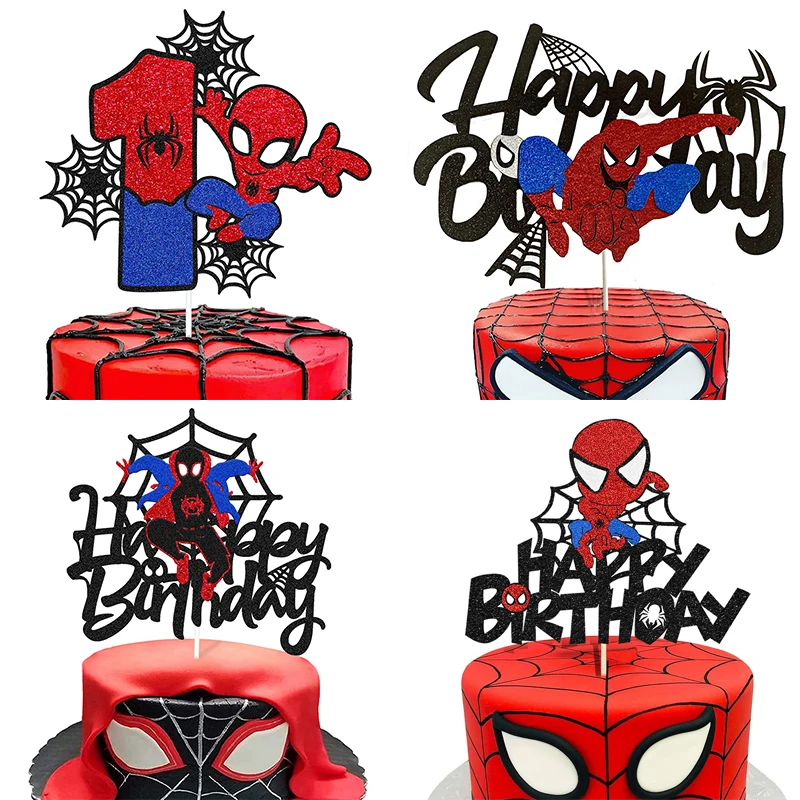 Disney-Spiderman-Birthday-Cake-Topper-Boys-Kids-1st-Birthday-Party ...