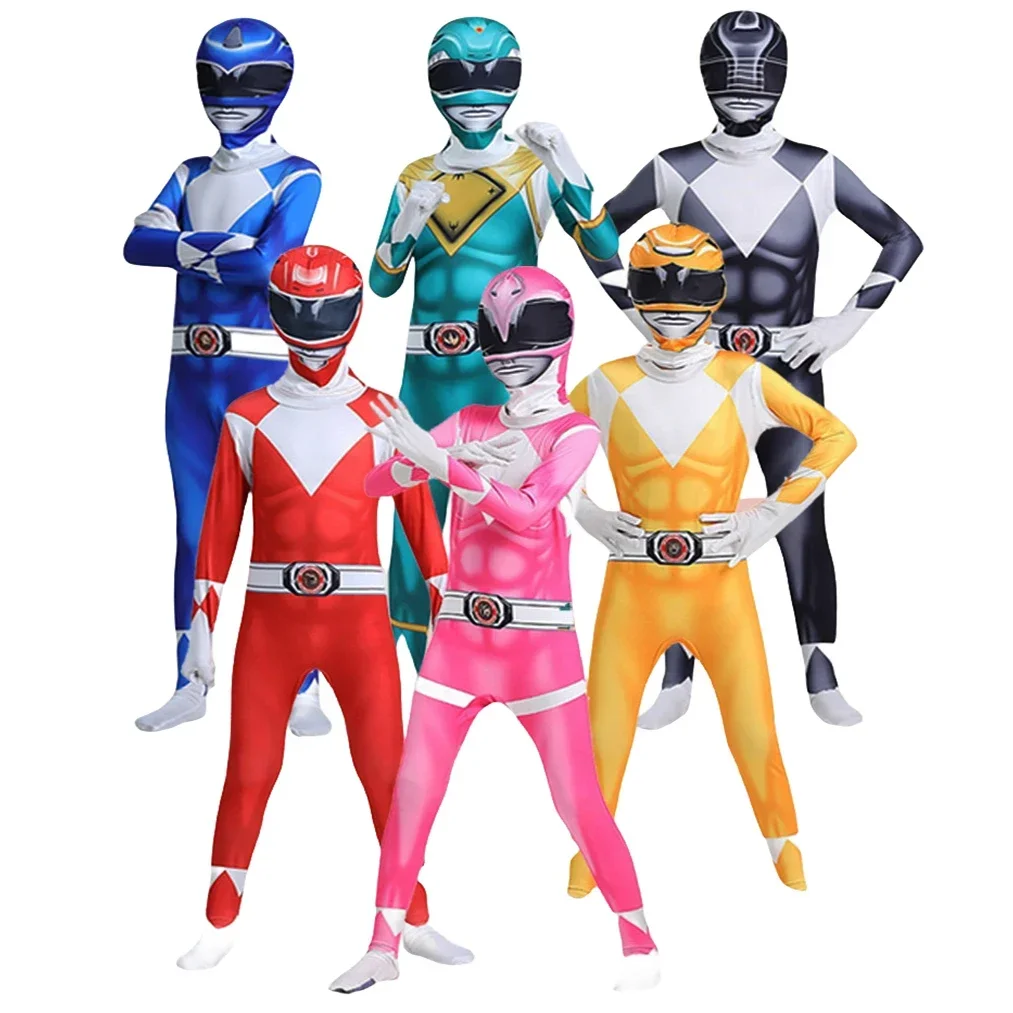 Power Samurai Sentai Shinkenger Rangers Costume Adult Kids Superhero ...