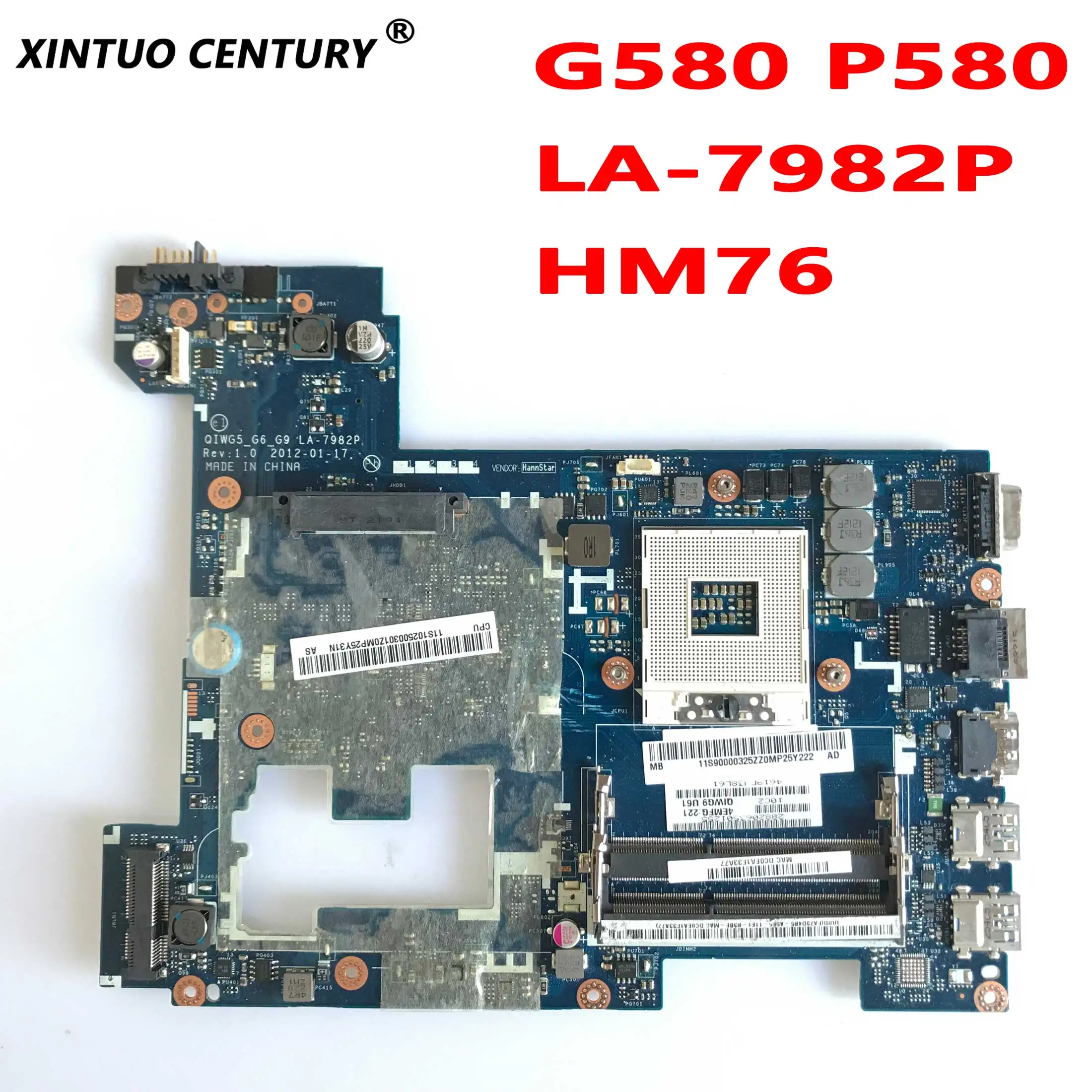 QIWG5_G6_G9 LA 7982P 마더 보드 Lenovo Ideapad G580 P580 노트북 마더 보드 HM76 15.6 ...