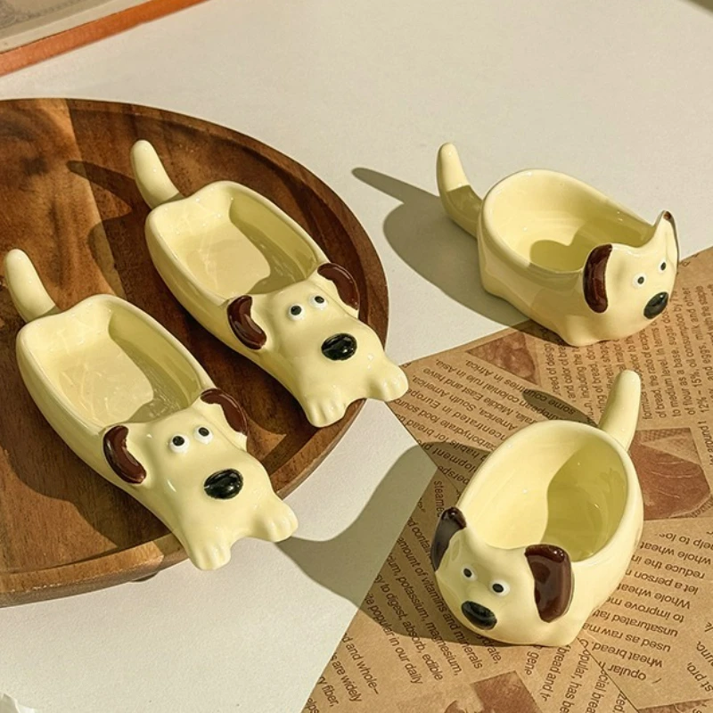 Cute Ceramic Flavor Plate Creative Dog Cartoon Dog Seasoning Sauce ...