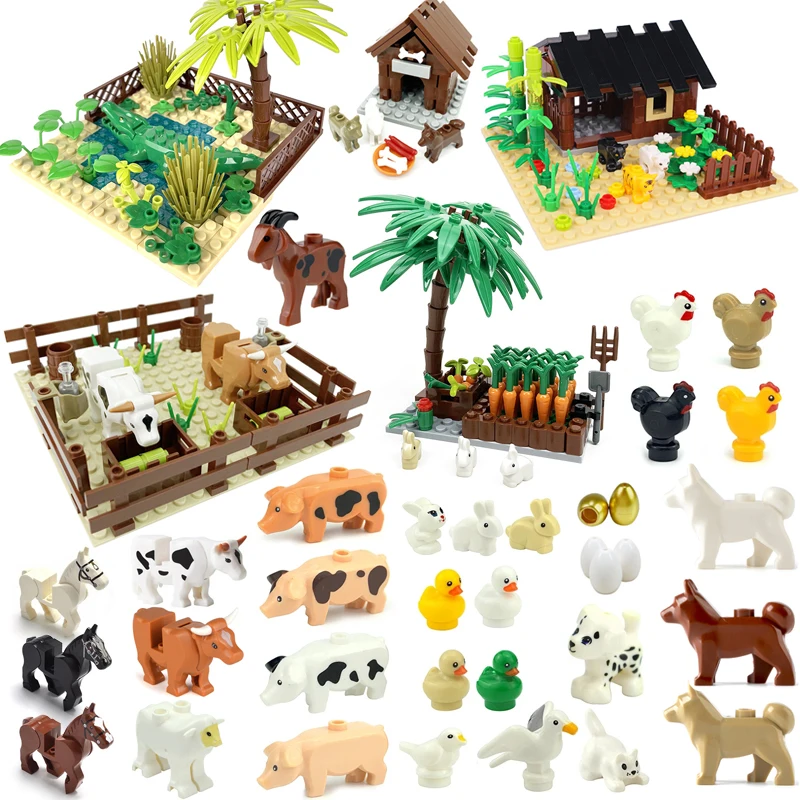 Farm-MOC-Building-Blocks-Animal-Parts-Pasture-Bricks-Toys-Kits-Goat ...