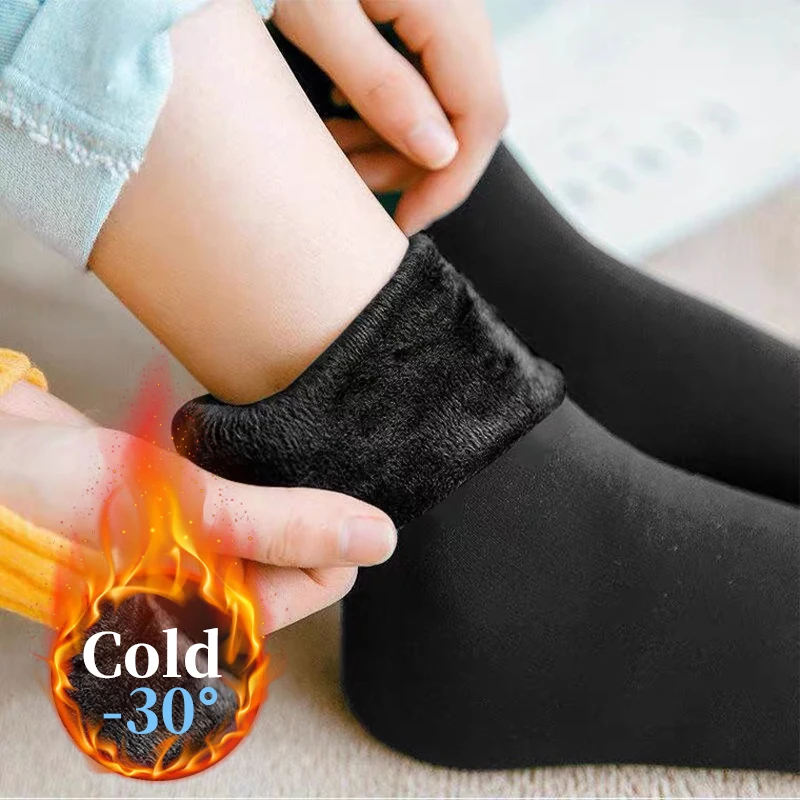 3pairs-Women-Warm-Socks-Winter-Boots-Thermal-Wool-Sock-Thicken-Velvet ...