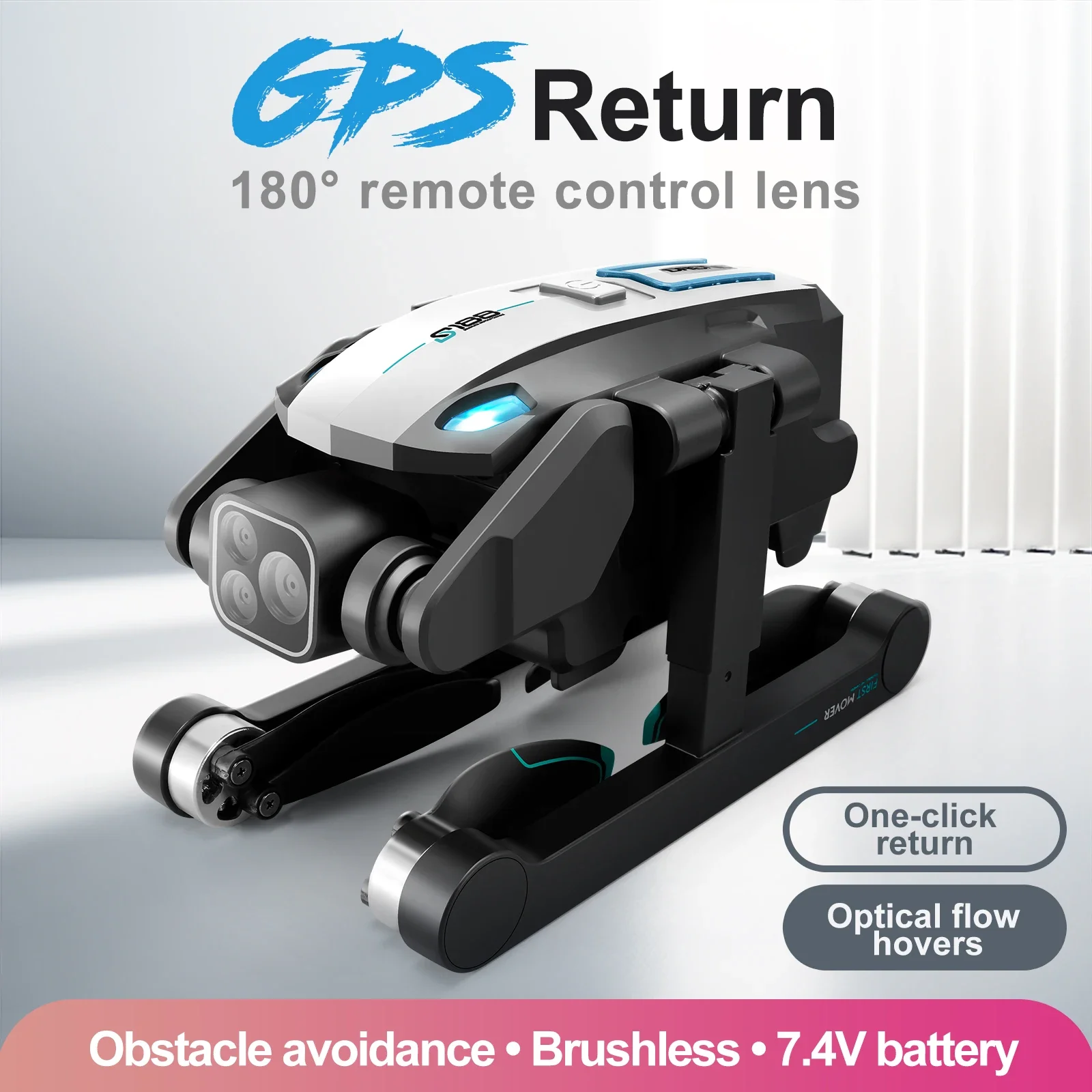 New-S188-Drone-GPS-Return-Optical-Flow-Positioning-Brushless-Obstacle ...