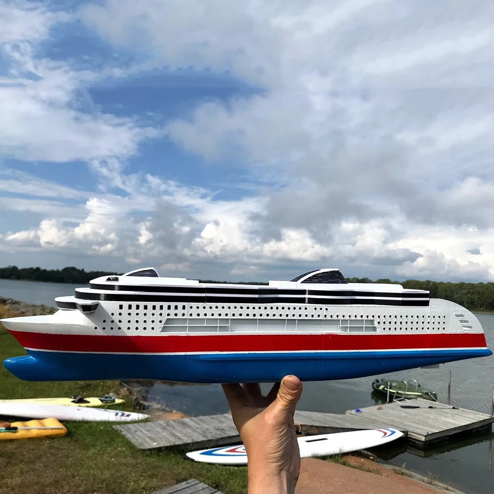 60 Cm RC Boat Ferry Remote Control Boat 3D Printing One-piece Molding ...