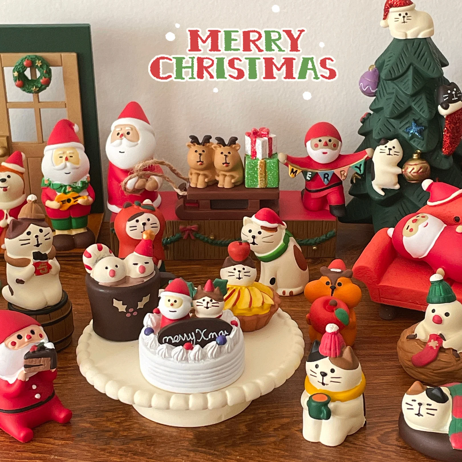 Japan Zakka Decole Christmas Decor Japan Miniature Figurines Resin Craft Bookshelf Decorationt ...