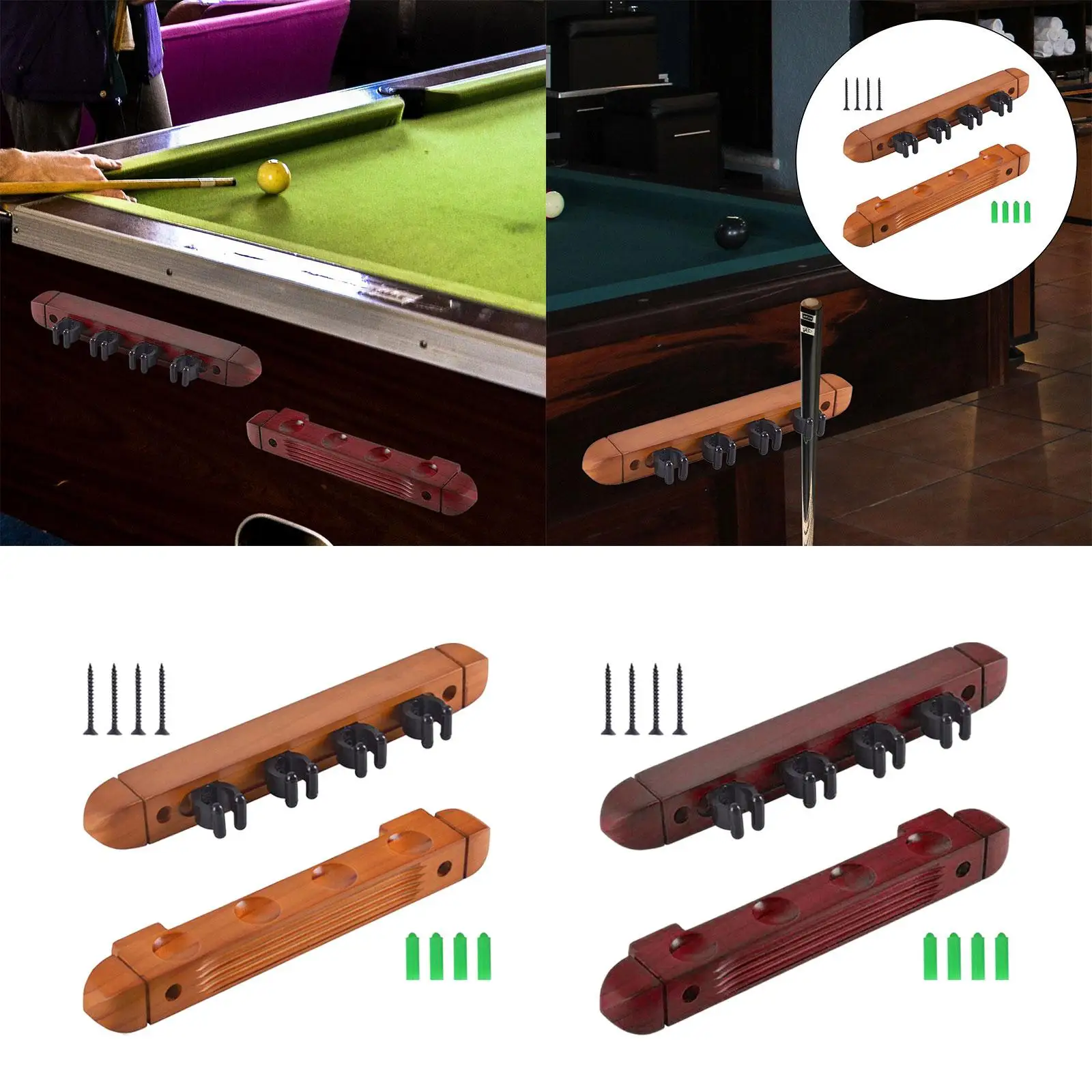 Pool-Cue-Rack-Claw-Cue-Clips-Fishing-Rod-Stand-Wall-Rack-with-4-Cue ...