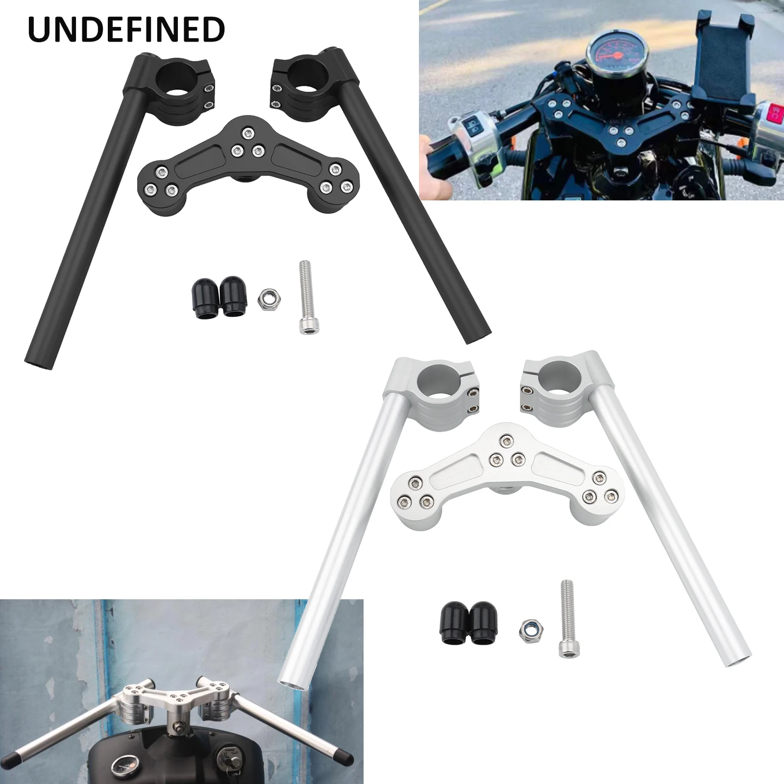 Motorcycle Handlebar Cnc Aluminum Motorbike Steering Wheel Handle Bar ...