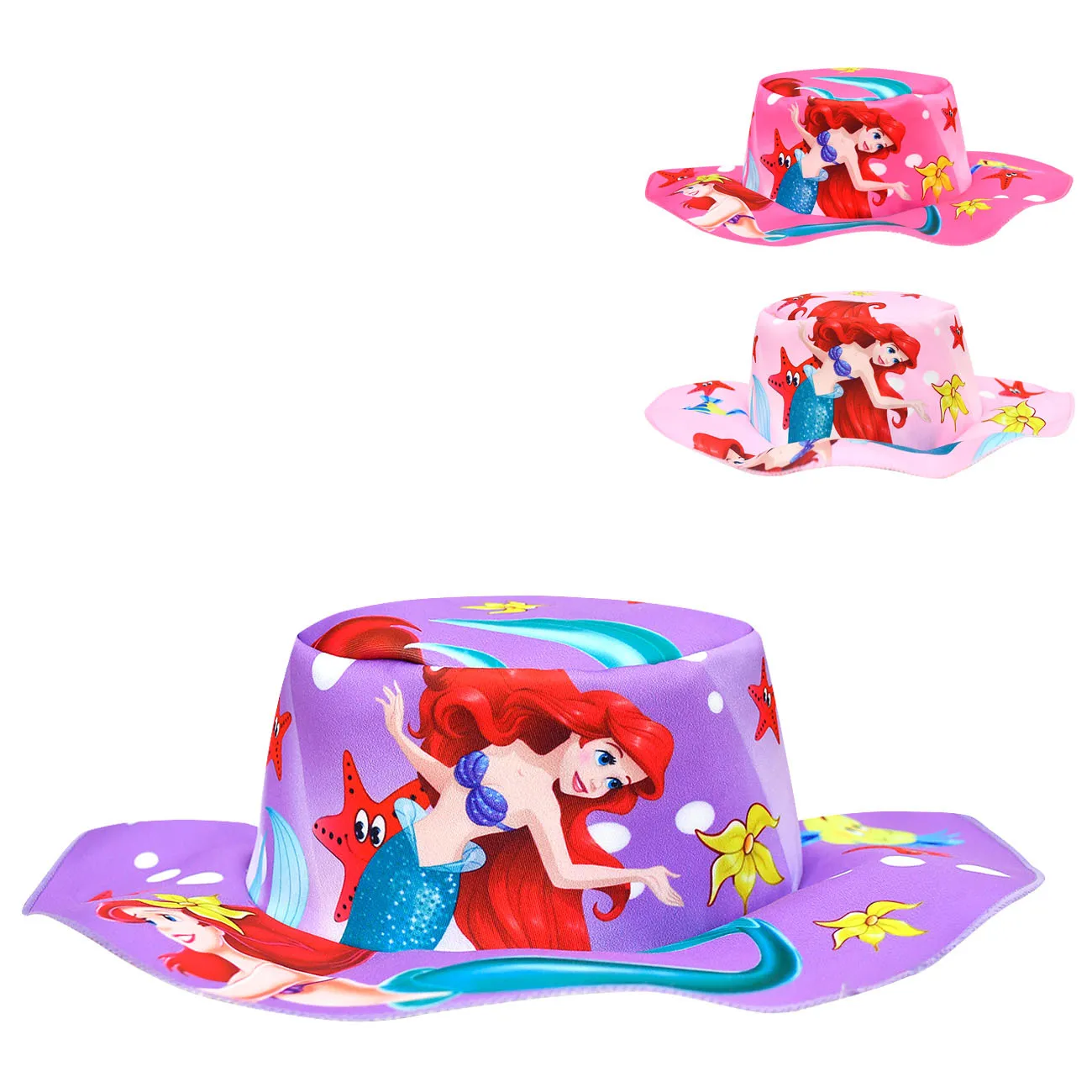 Children-s-Mermaid-Princess-Summer-Bucket-Hat-Kids-Girls-Ariel-Sun-Cap ...