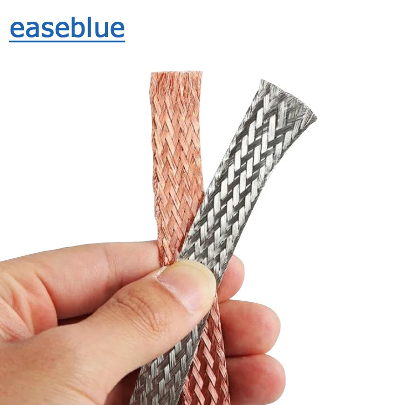 1 Meter 4/5/8/12/15/18mm Width Tinned Pure Copper Braid Lead Wire High ...