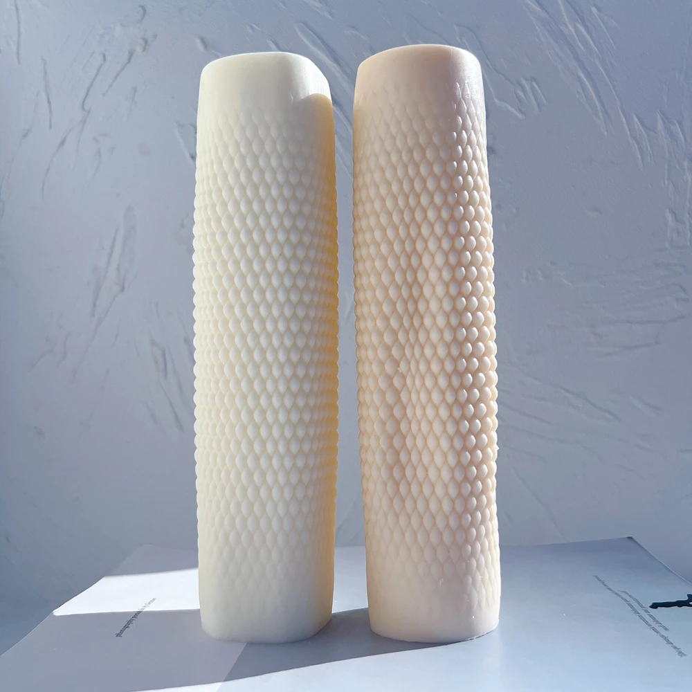 Raindrop Long Pillar Candle Mold Geometric Curved Pillar Silicone ...