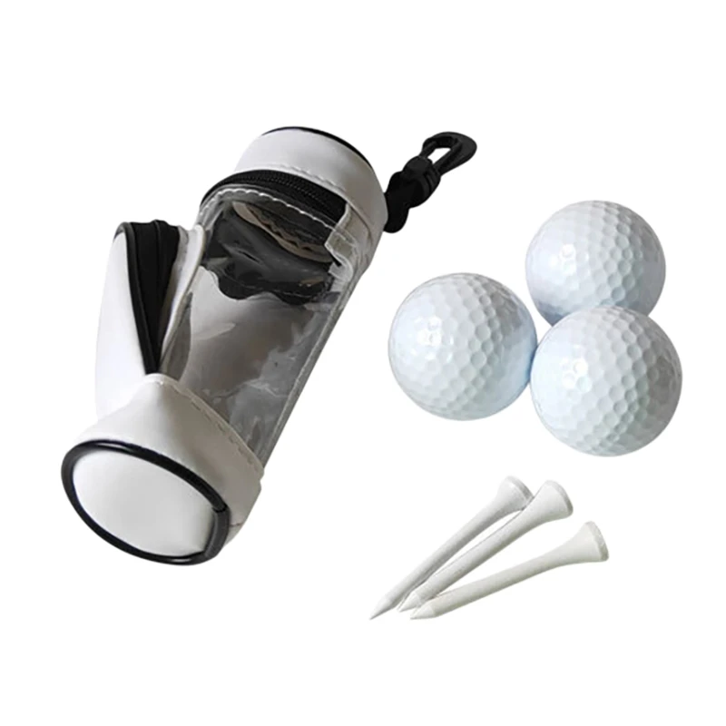 Mini Portable Golf Ball Bag Tee Holder Holds 3 Balls Divot Tool Holder ...