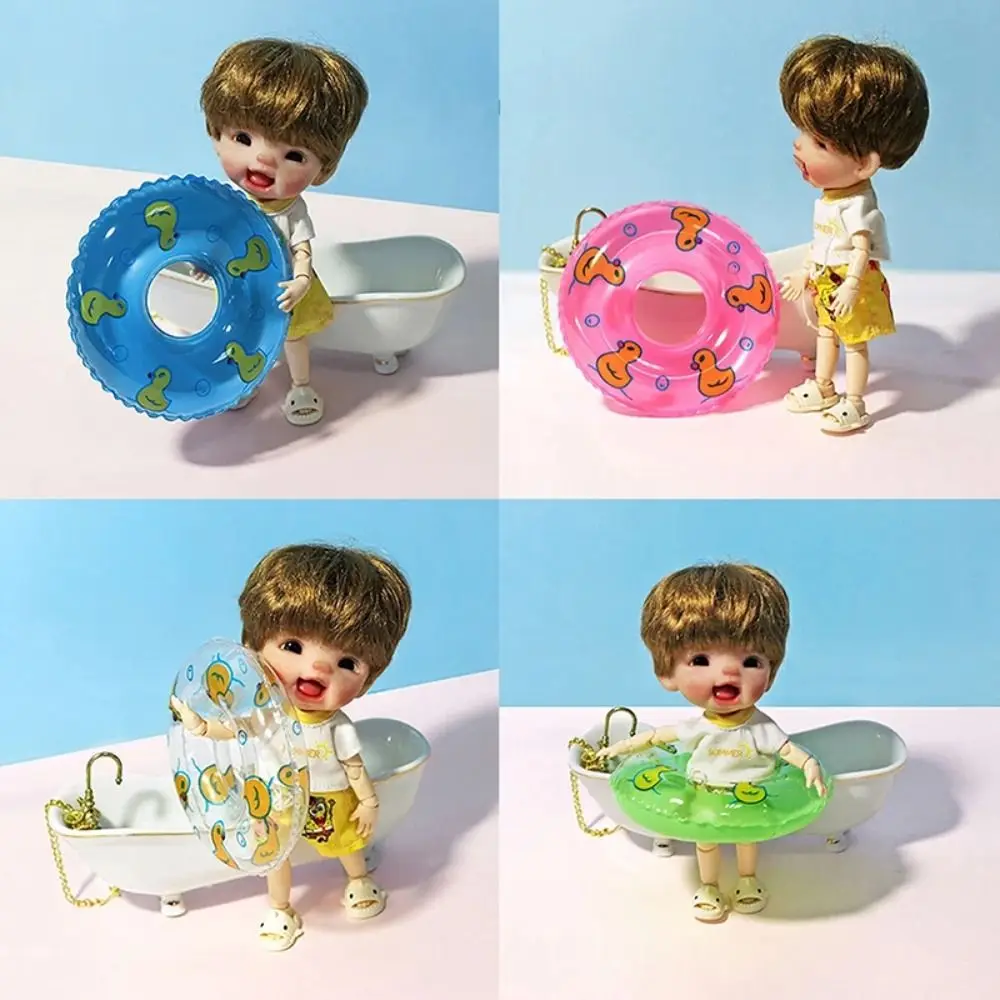 Dollhouse-Miniature-Swimming-Ring-Cute-Duck-Bathing-Float-Lifebelt ...