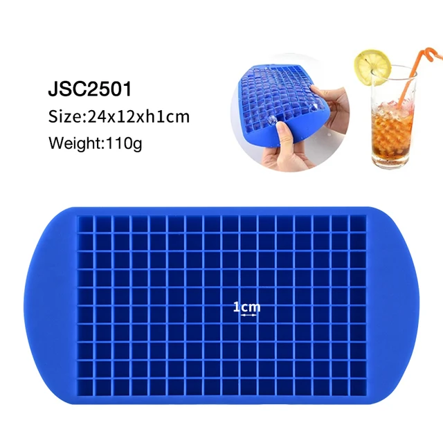 160 Grids Mini Ice Cube Mold Reusable Silicone Mould for DIY Making ...