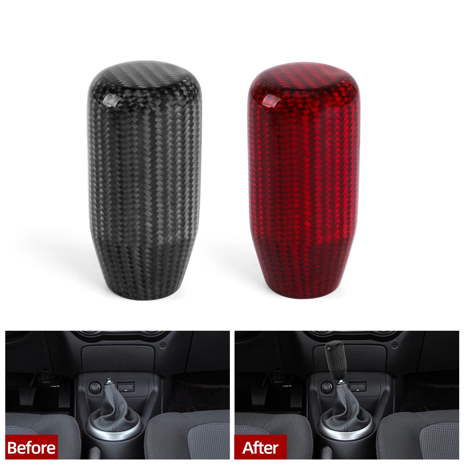 Universal-Real-Carbon-Fiber-Gear-Shift-Knob-Manual-Transmission-Shifter ...