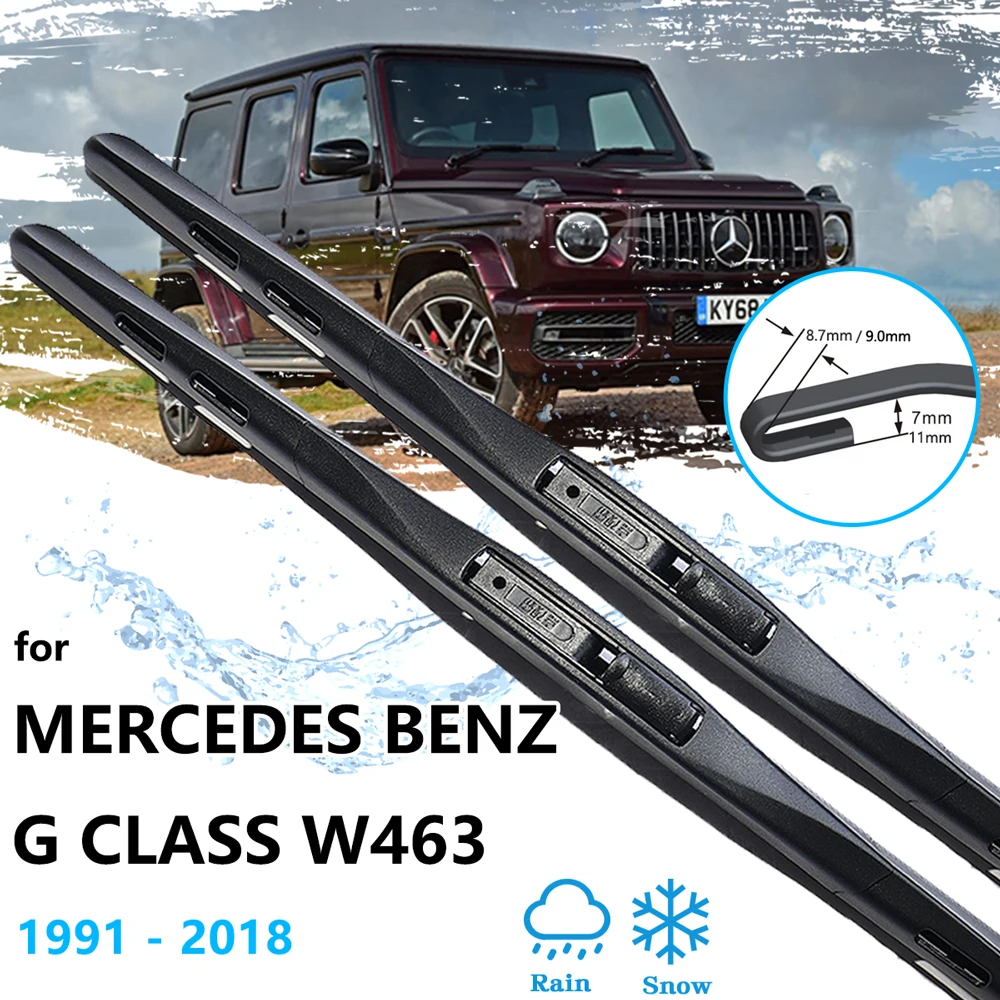 2x-For-Mercedes-Benz-G-Class-W463-1991-2018-Frameless-Front-Wiper ...