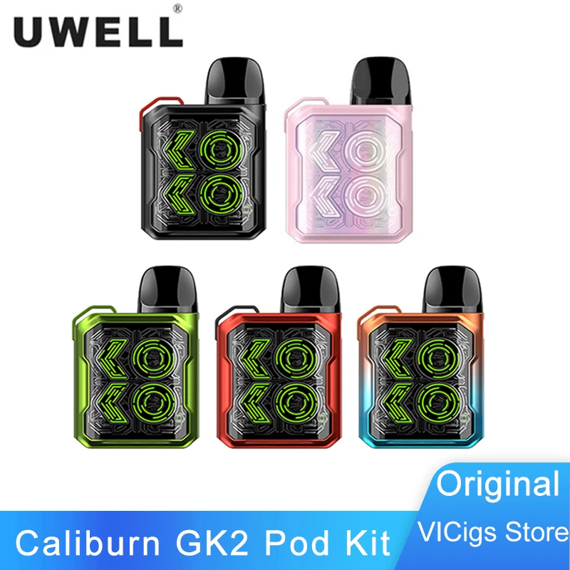 Original Uwell Caliburn Gk2 Pod System Kit 2ml Cartridge & 690mah ...