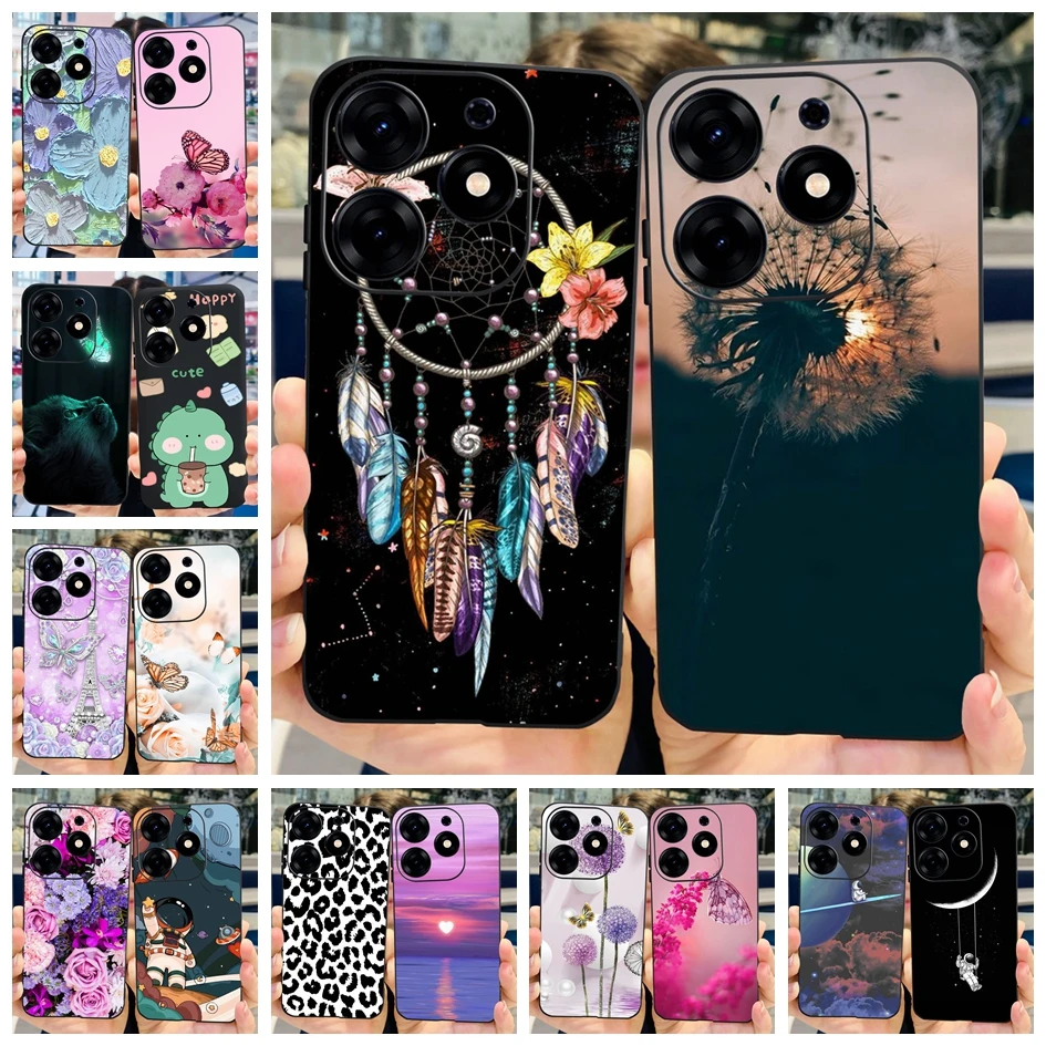 For Tecno Spark 10 Pro Case Popular Dreamcatcher Silicone Black Cover ...