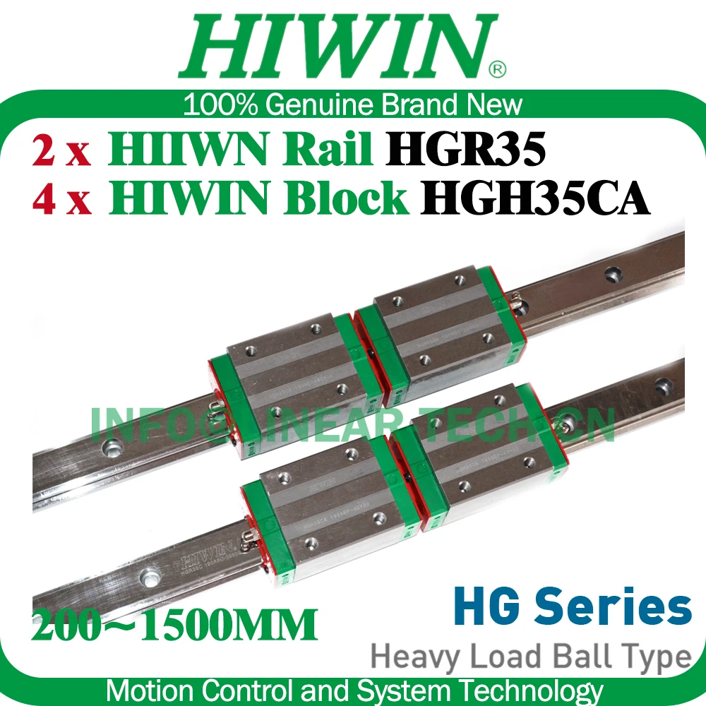 Original HIWIN HGH35CA bloque deslizante de carro HGR35 guía lineal 300 ...
