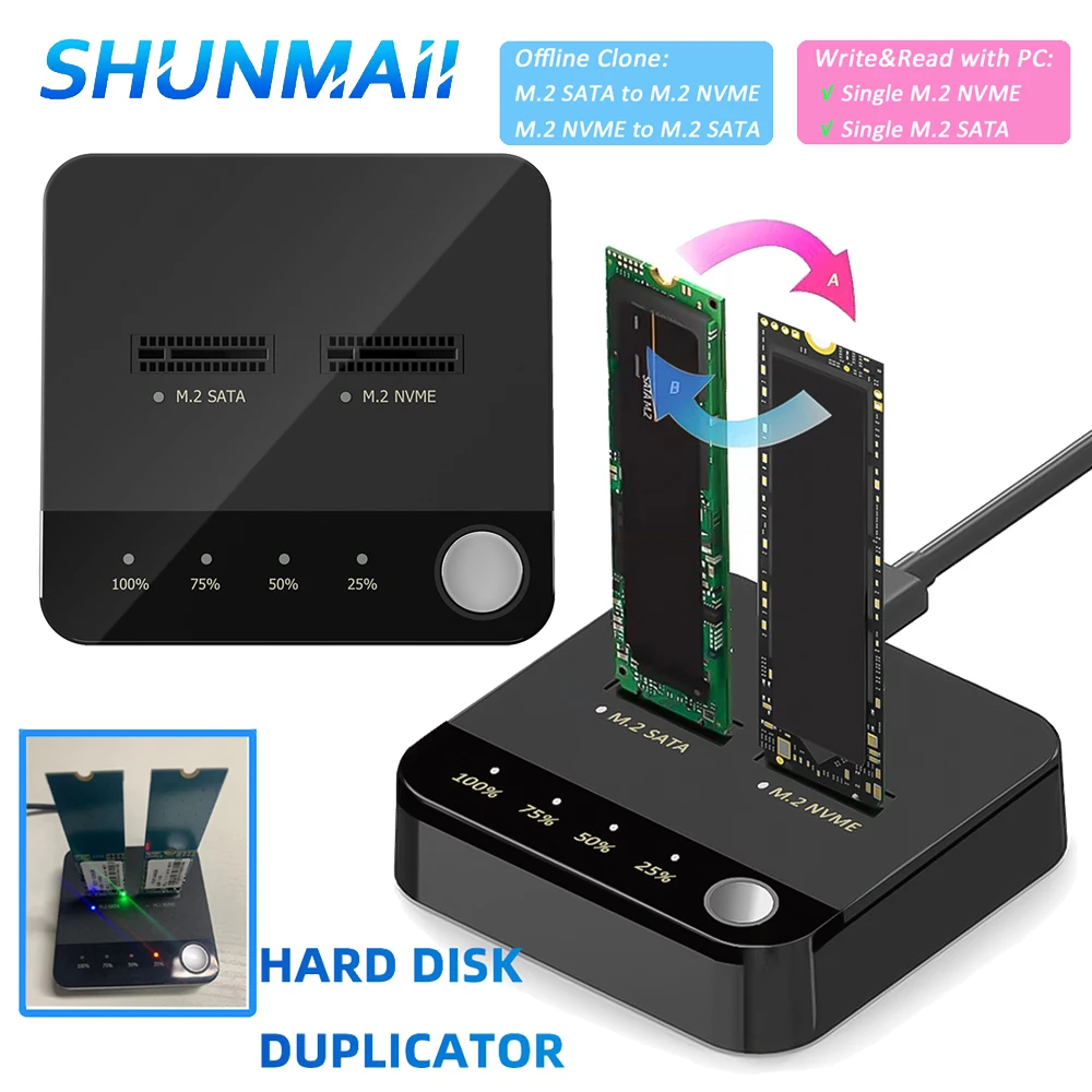 M-2-SATA-NVMe-Dual-Bay-Hard-Drive-Docking-Station-Clone-Duplicaotr ...