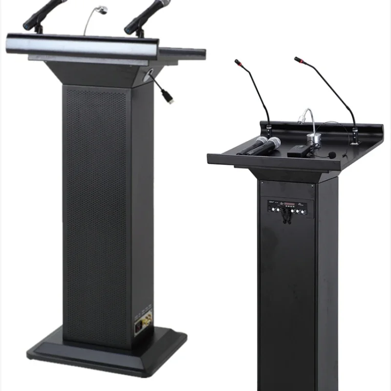 Multimedia-podium-with-audio-microphone-podium-conference-chair-solid ...