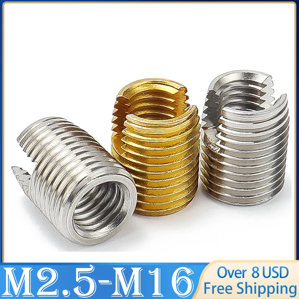 2-10-Pcs-M2-M3-M4-M5-M6-M8-M10-M12-M14-Zelftappende-Draad-Insert ...