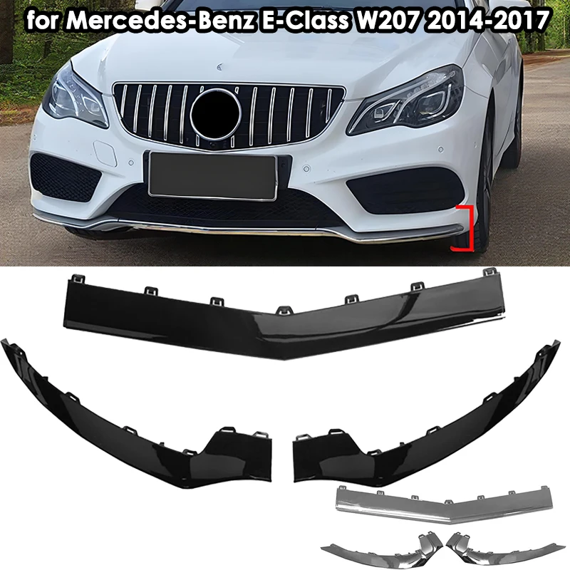 Car Front Bumper Lip Body Kit Spoiler Splitter for Mercedes Benz E ...