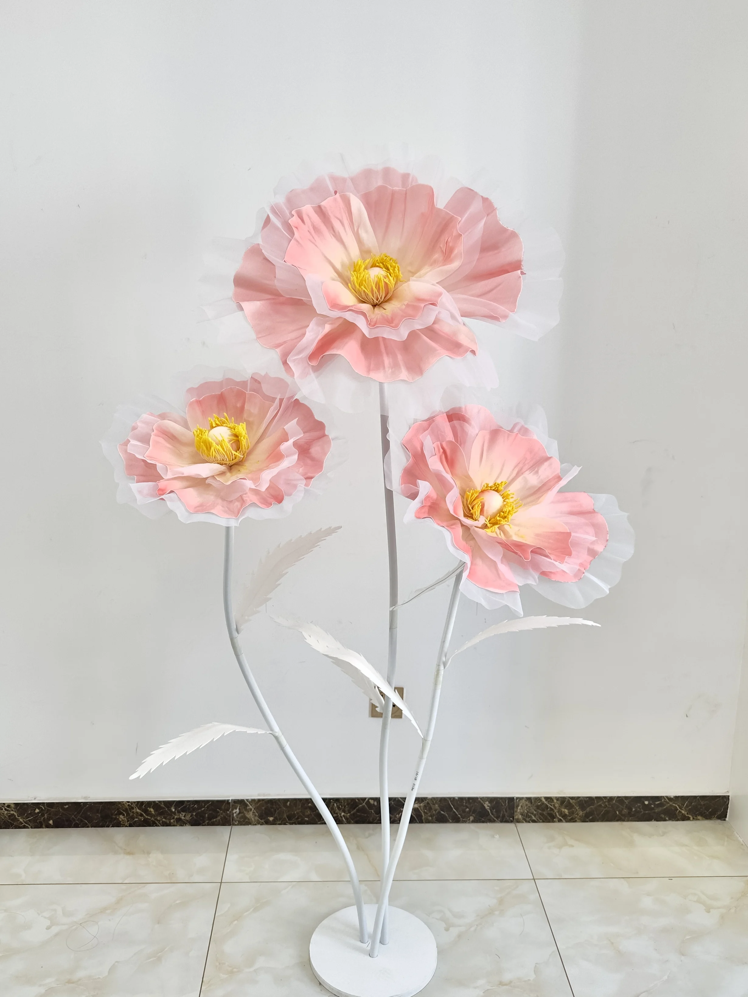 3pcs-Set-Giant-Foam-Poppy-Flowers-Artificial-Wedding-Road-Guide-Flowers ...