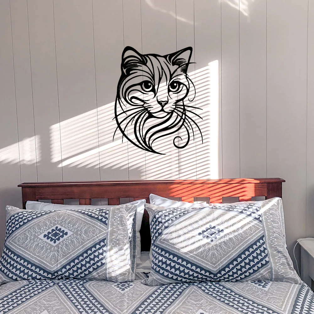 Universal Wall Decor Art，Cat Head Wall Art with Mane | Waterproof ...