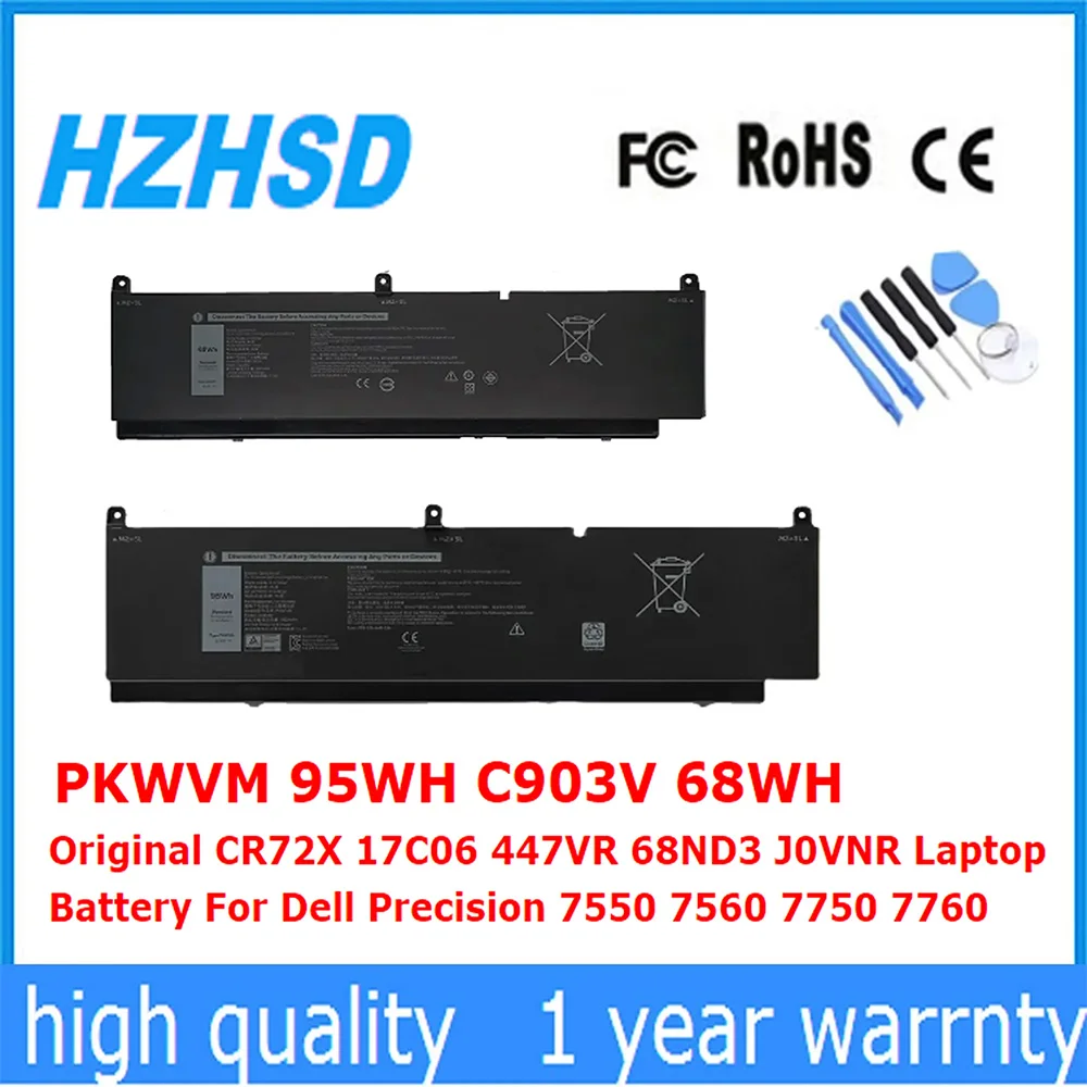 PKWVM-batería Original para ordenador portátil Dell Precision 7550 ...