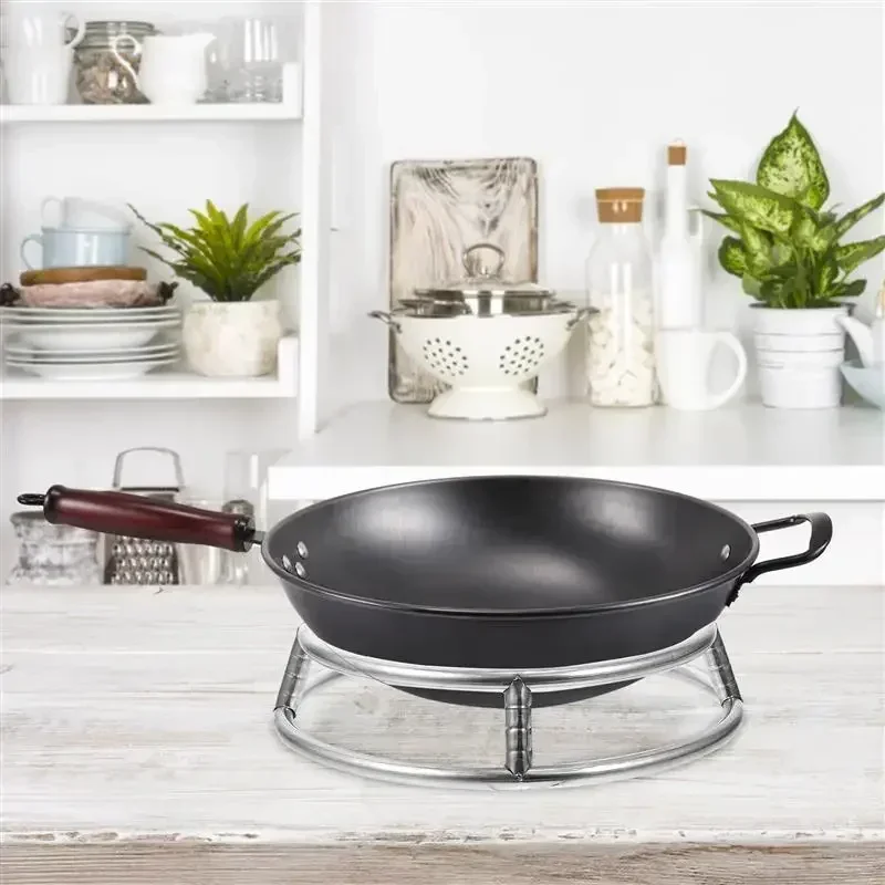 Wok Ring Stand Stove Rack Pot Gas Round Grate Wire Iron Burner Support ...