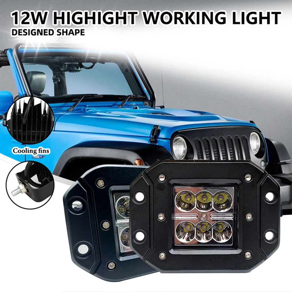 2pcs Flush Mount LED Lamp Car Work Light side Signal Lamp Spotlight LED ...