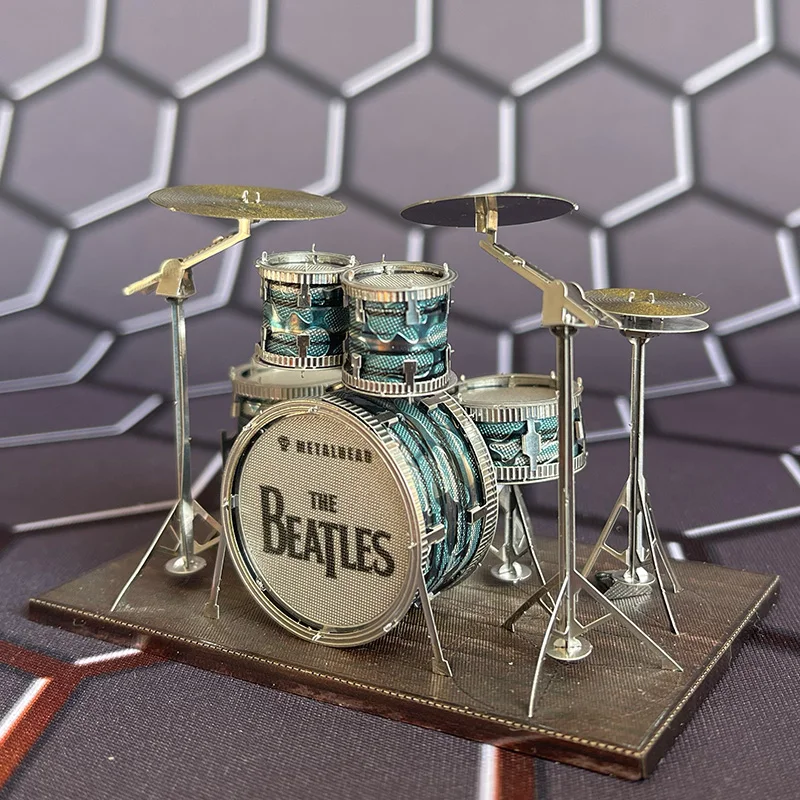 Drum-Kit-Beatles-Commemorative-Edition-DIY-Metal-Puzzle-Musical ...
