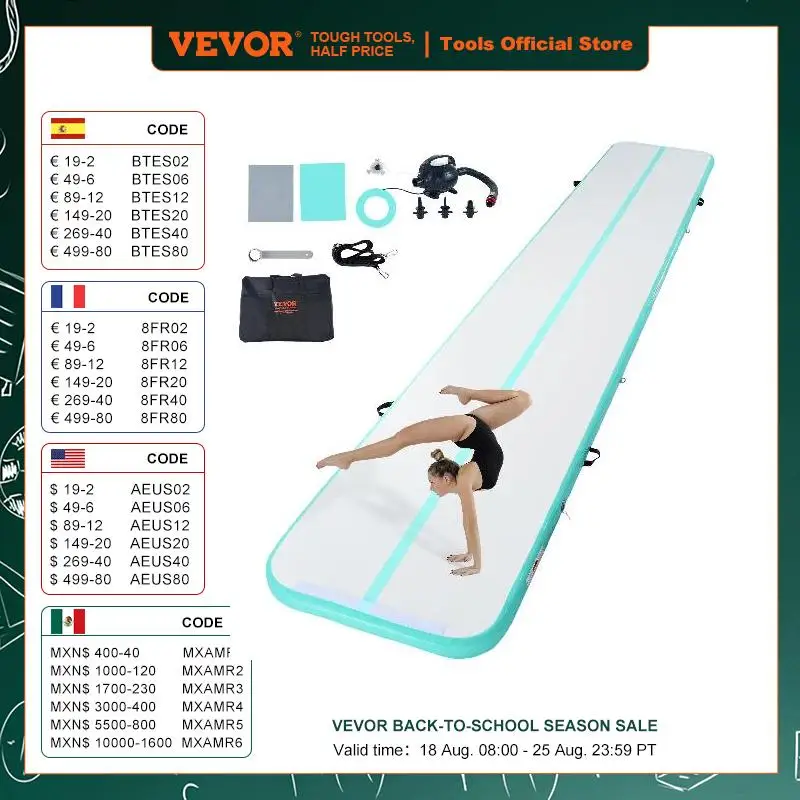 VEVOR-Gymnastics-Air-Mat-4-inch-Thickness-Inflatable-Gymnastics ...
